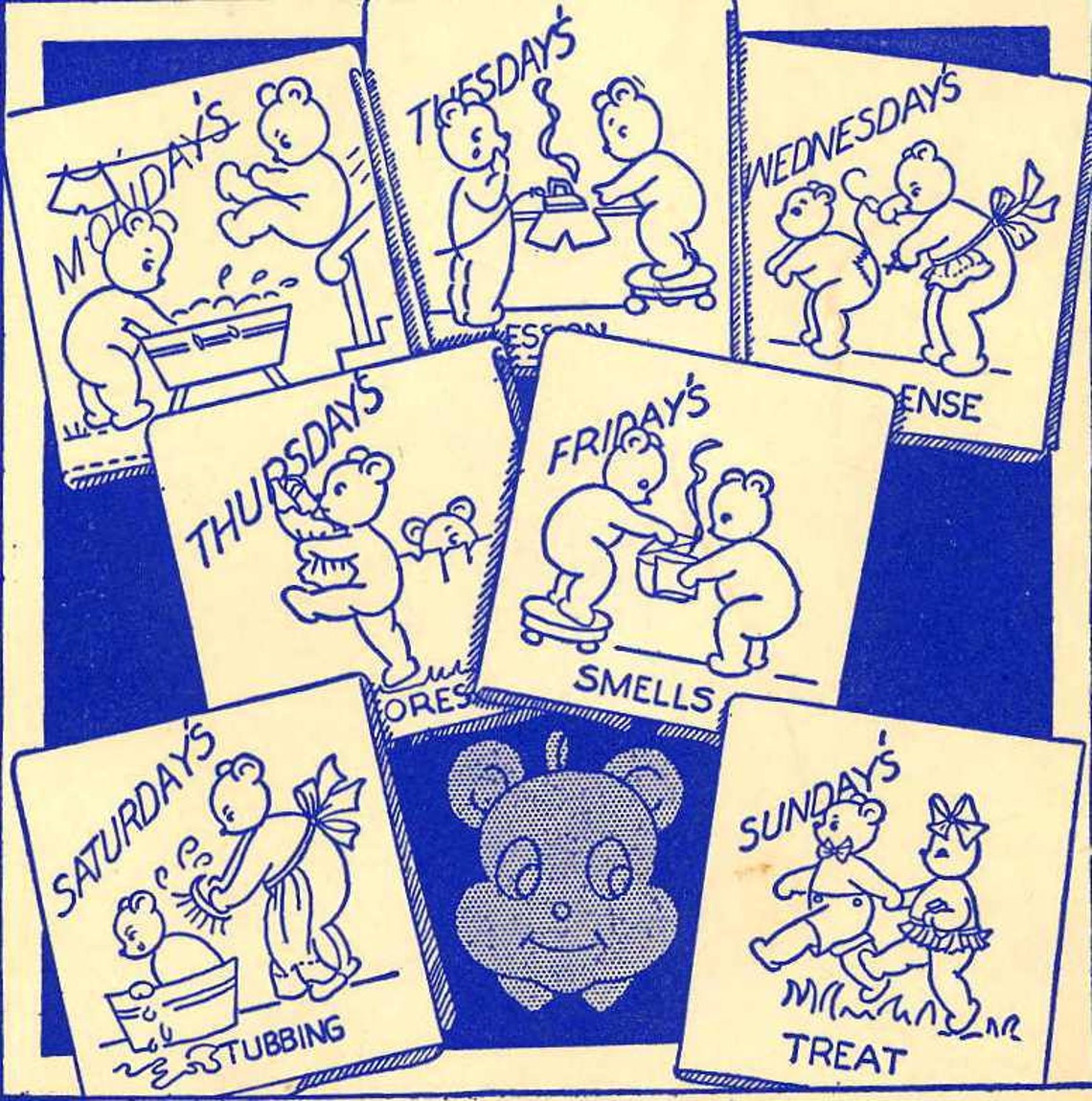 Chubby Bears for Days of the Week Dish Towels 126 Seven Bears for ...