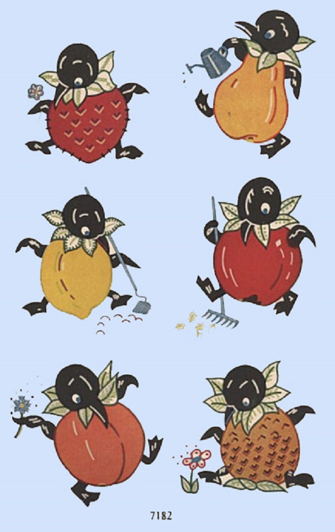 Digital Applique & Embroidery Penguins 7182 Animated Strawberry Pear ...