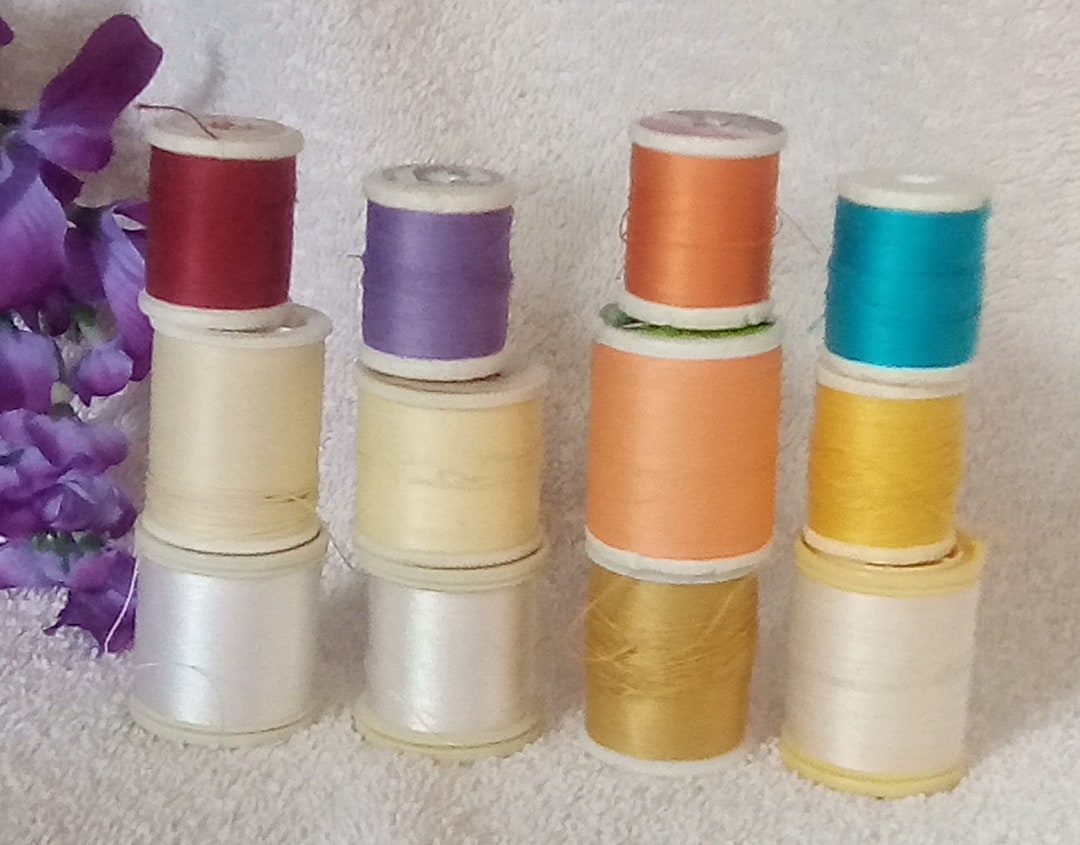 Vintage Sewing Thread Small Size Spools All Used Some Lily Talon ...