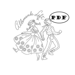 Embroidery Pattern 7232 Square Dancing Men & Women to Embroidery on ...