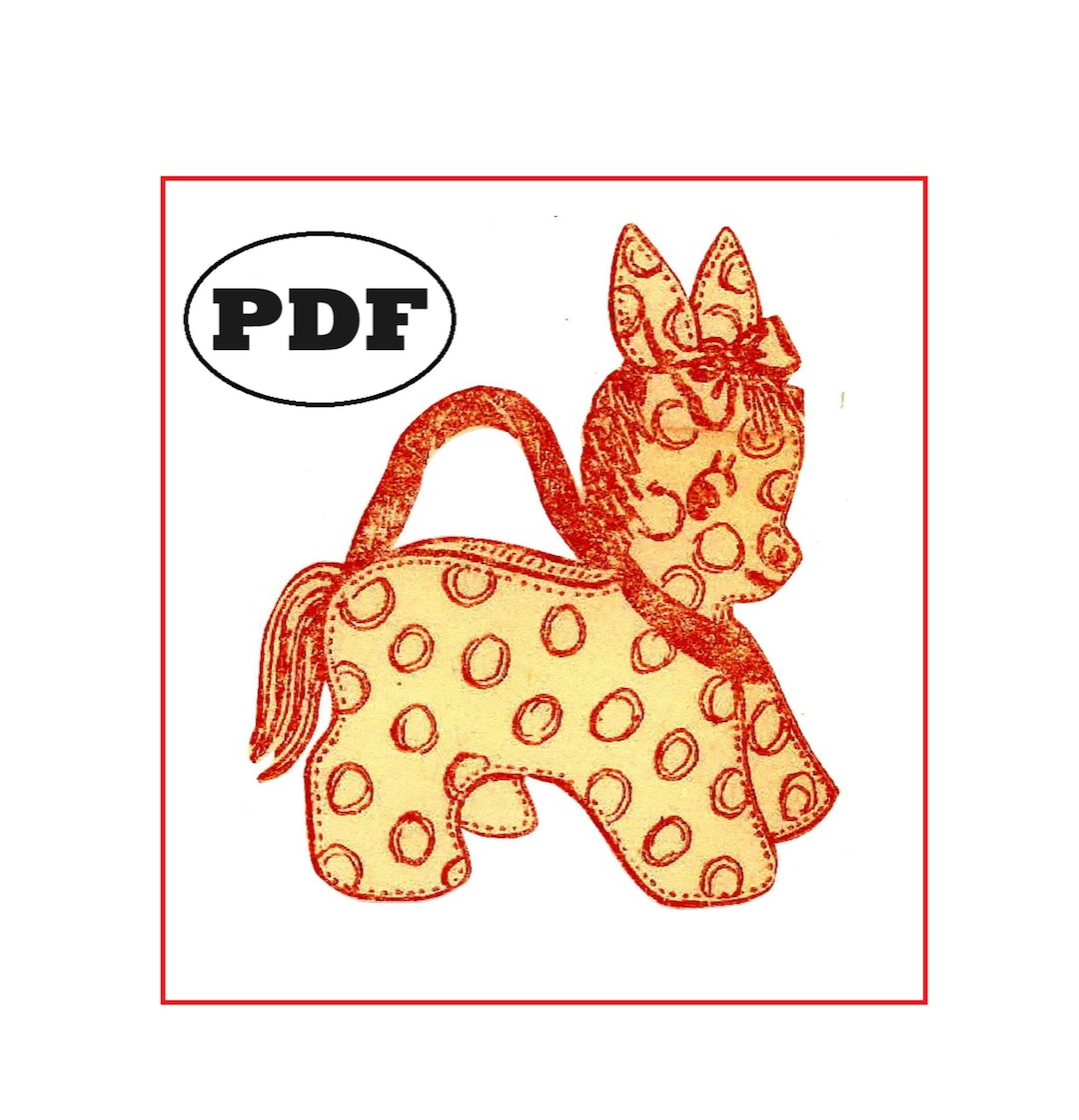 Vintage Donkey Purse Pattern & Retro Animal N Flower Quilt Pattern in a ...