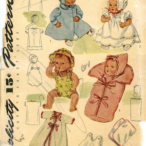 Doll Clothing PATTERN 4830 for 15" Dy Dee Betsy Wetsy Tiny Tears Baby ...