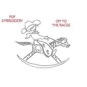 Retro Hand Embroidery Pattern 104 50s Little Cowboys & the Sheriff ...