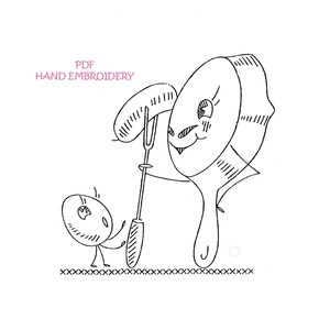 Retro Embroidery Patterns for Every Day of the Week Animated Friends ...