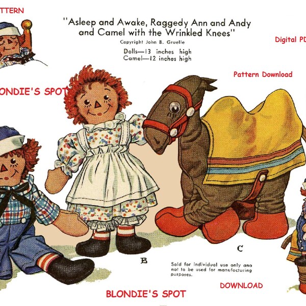 Raggedy Ann Pattern - Etsy