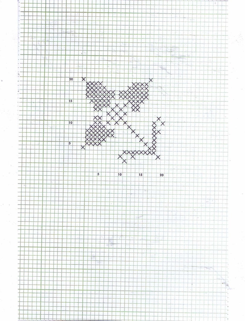 Chicken Scratch Cross Stitch PATTERN for Gingham Checked Fabric Borders ...