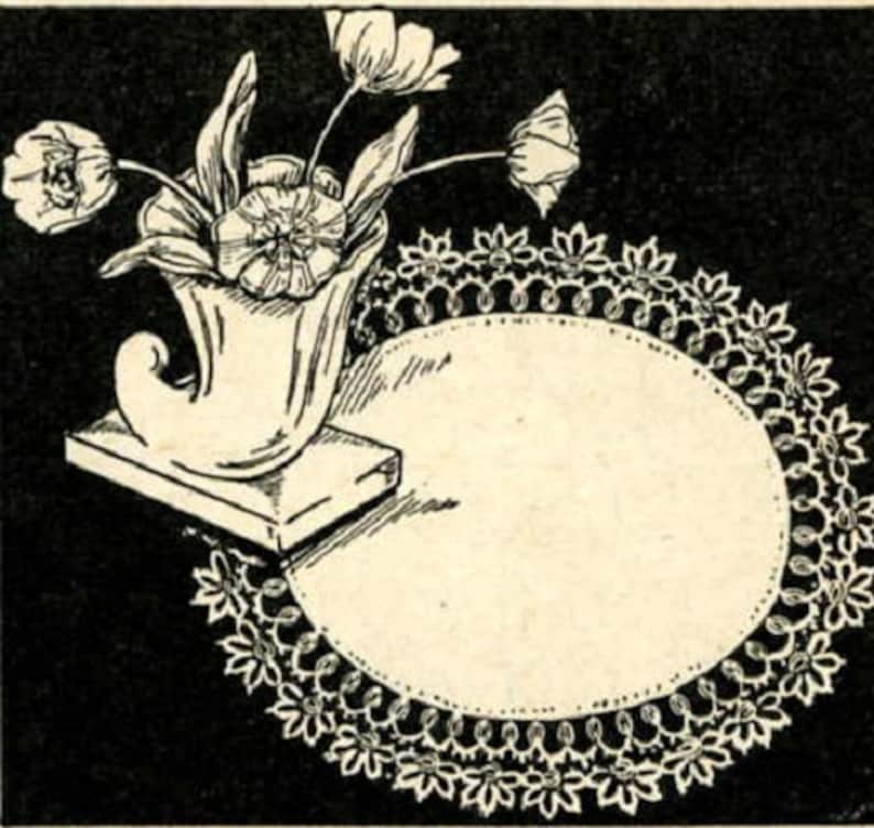 5312 Vintage Tatting Pattern For Daisy Chain Tatted Doily Etsy