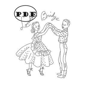 Embroidery Pattern 7232 Square Dancing Men & Women to Embroidery on ...
