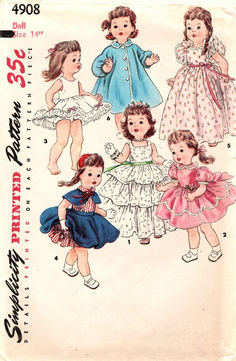 Doll Clothes PATTERN 4908 - 17" Flat Footed Walker Dolls Such as Saucy ...