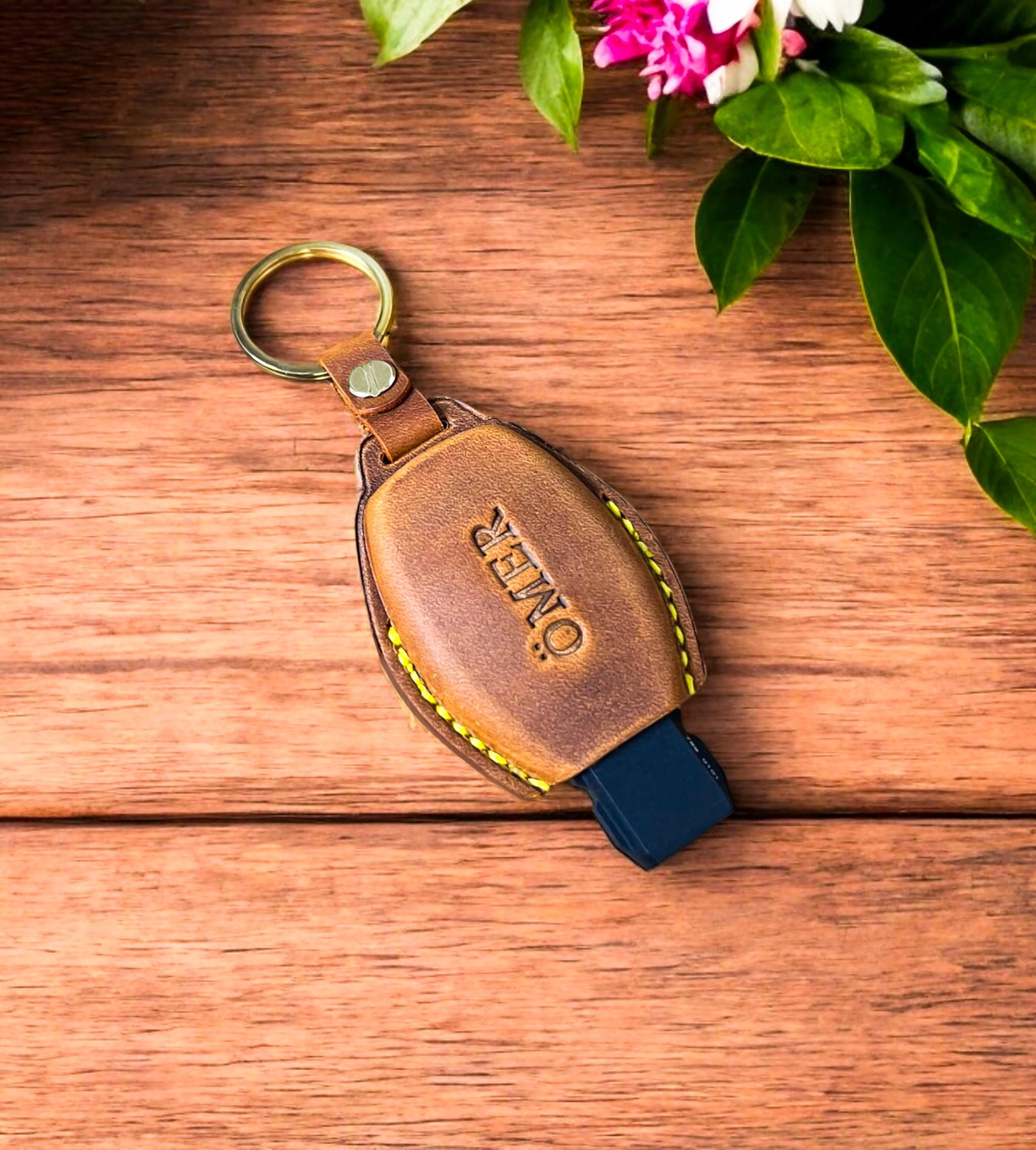 Mercedes Benz AMG S/E/C 63 Leather Key Case – Personalized Key Fob ...