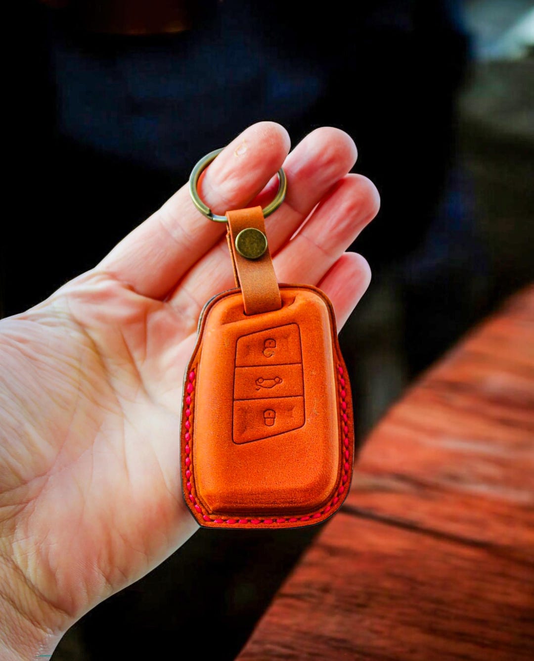 SKODA - Superb Octavia Karoq Kodiaq Leather Key Fob Case Holder - Key ...
