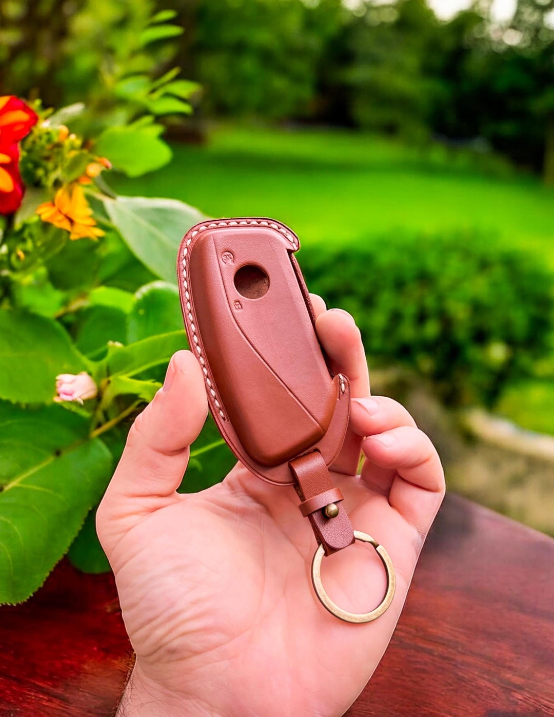 BMW x7 I7 Xi XM X5, 7 Series Etc. Keychain Fob Case Handmade Leather ...