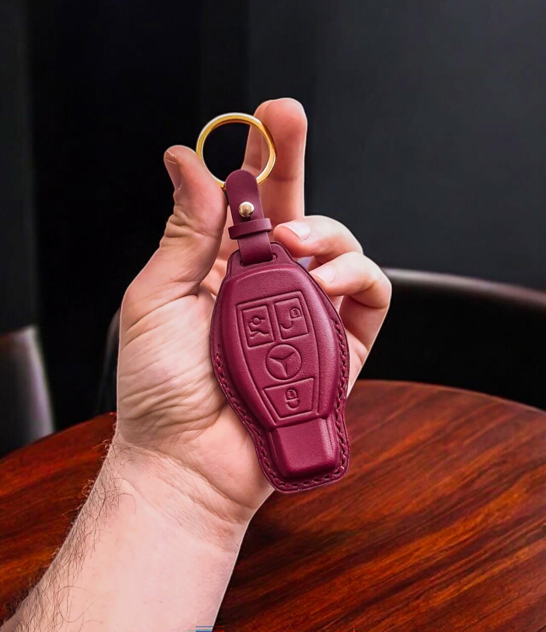 Mercedes Benz AMG S/E/C 63 Leather Key Case – Personalized Key Fob ...