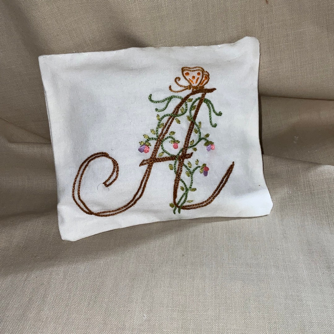 Handmade Initial A Sachet Filled With Lavender Buds. Housewarming Gift ...