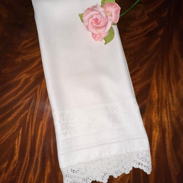 Lace Edge Towel - Etsy