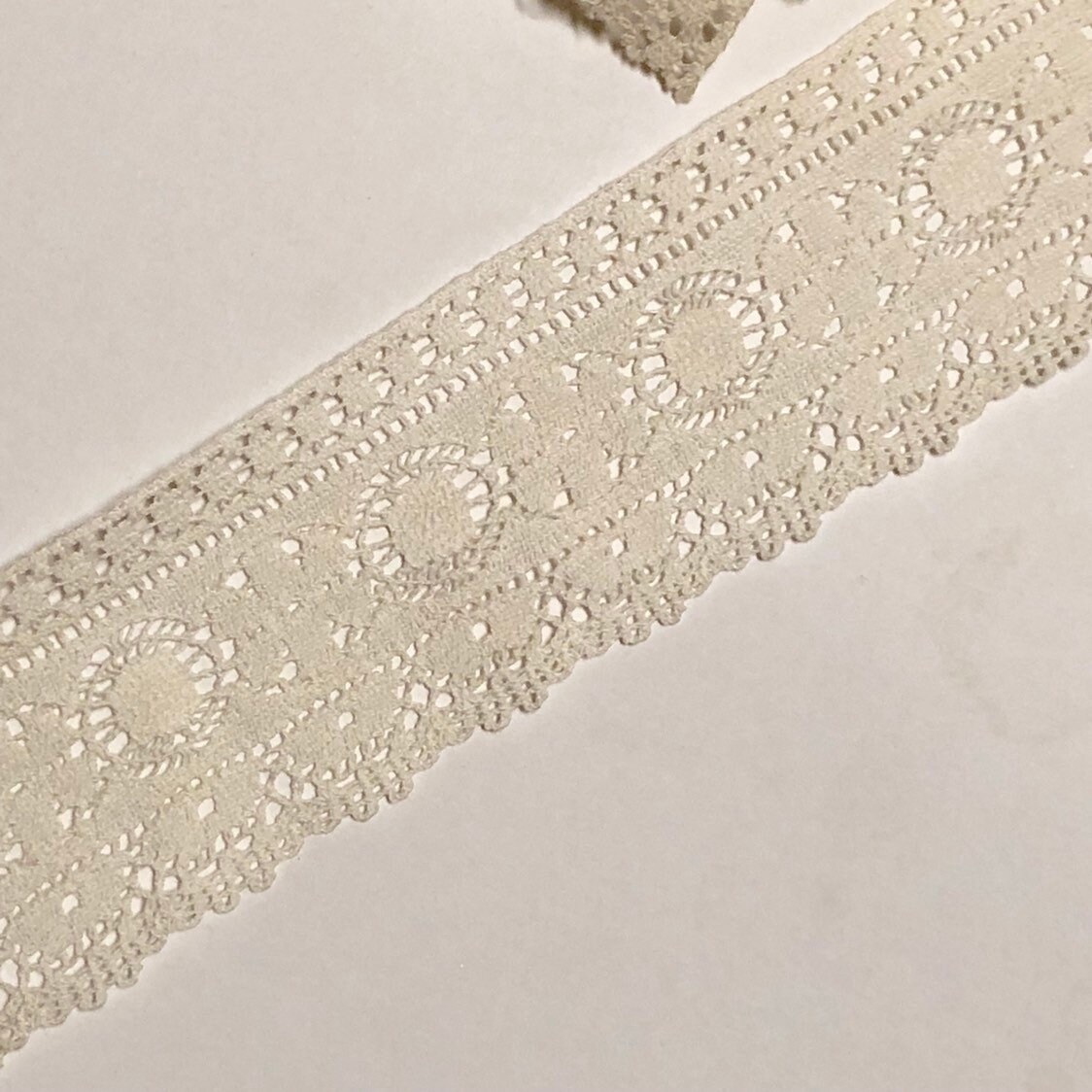 Encaje blanco antiguo 86 largo 2 ancho | Etsy