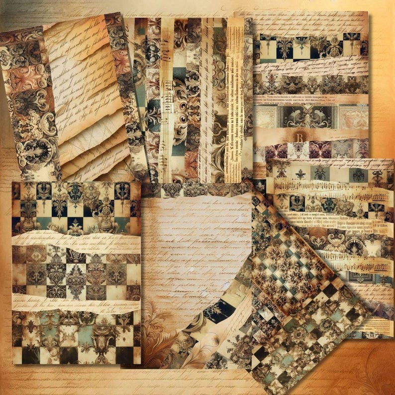 Victorian Ephemera Paper Pack, Junk Journal, Instant Download A4 Size ...