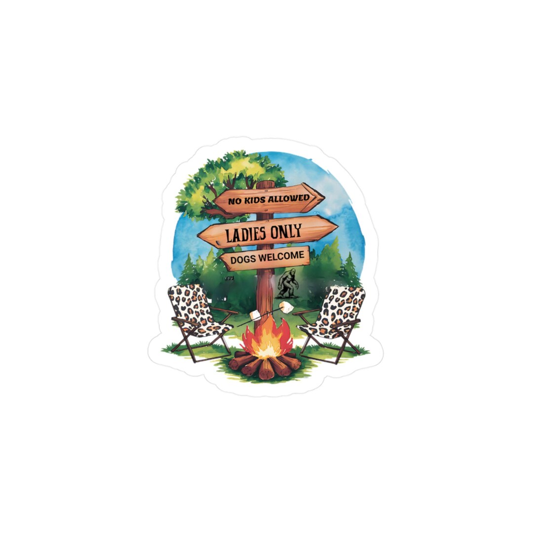 Camping Stickers, Adventure Decals for Girls, Outdoor Vinyl Sticker Set ...