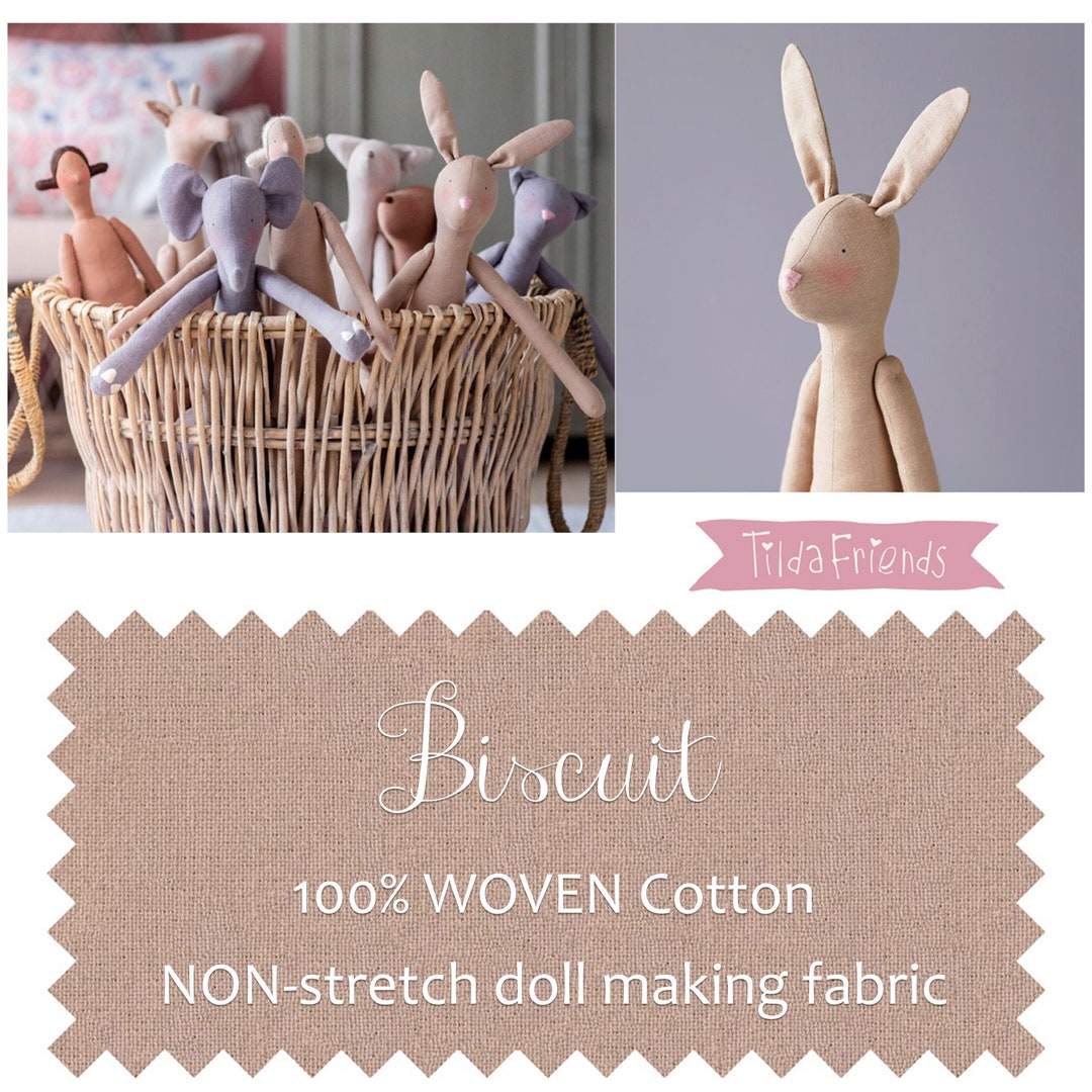Doll Making Fabric Supplies Tilda Friends Doll Skin Fabric by the Yard ...