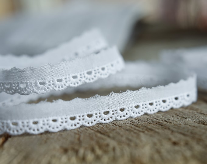 1/8" Lace Trim - White Lace Edging - Cotton Heirloom Lace - 1650 - Etsy