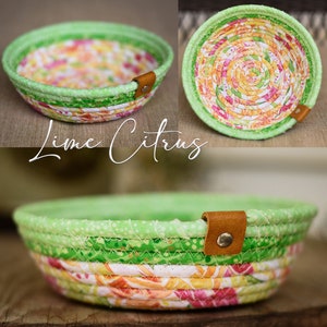 Handmade Rope Bowl Mini Rope Basket Raw Edge Fabric Rope Bowl Small ...