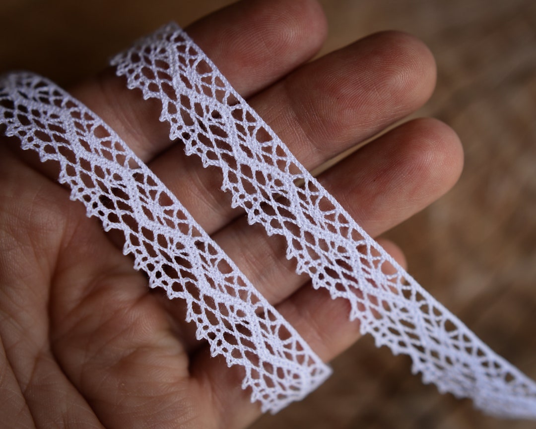 1/2 Lace Trim White Lace Edging Cotton Heirloom Lace 3309 - Etsy