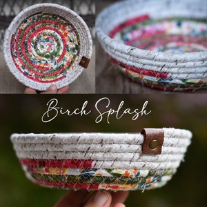Handmade Rope Bowl Mini Rope Basket Raw Edge Fabric Rope Bowl Small ...