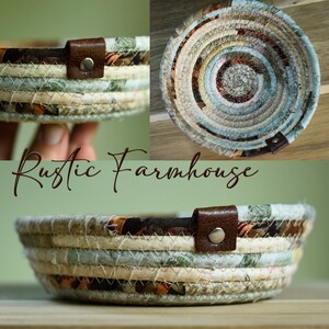 Handmade Rope Bowl Mini Rope Basket Raw Edge Fabric Rope Bowl Small ...