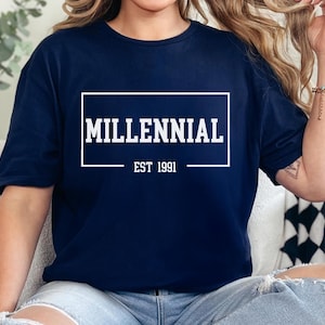 Millennial Shirt Est. Custom Year Millennial Generation T-shirt ...