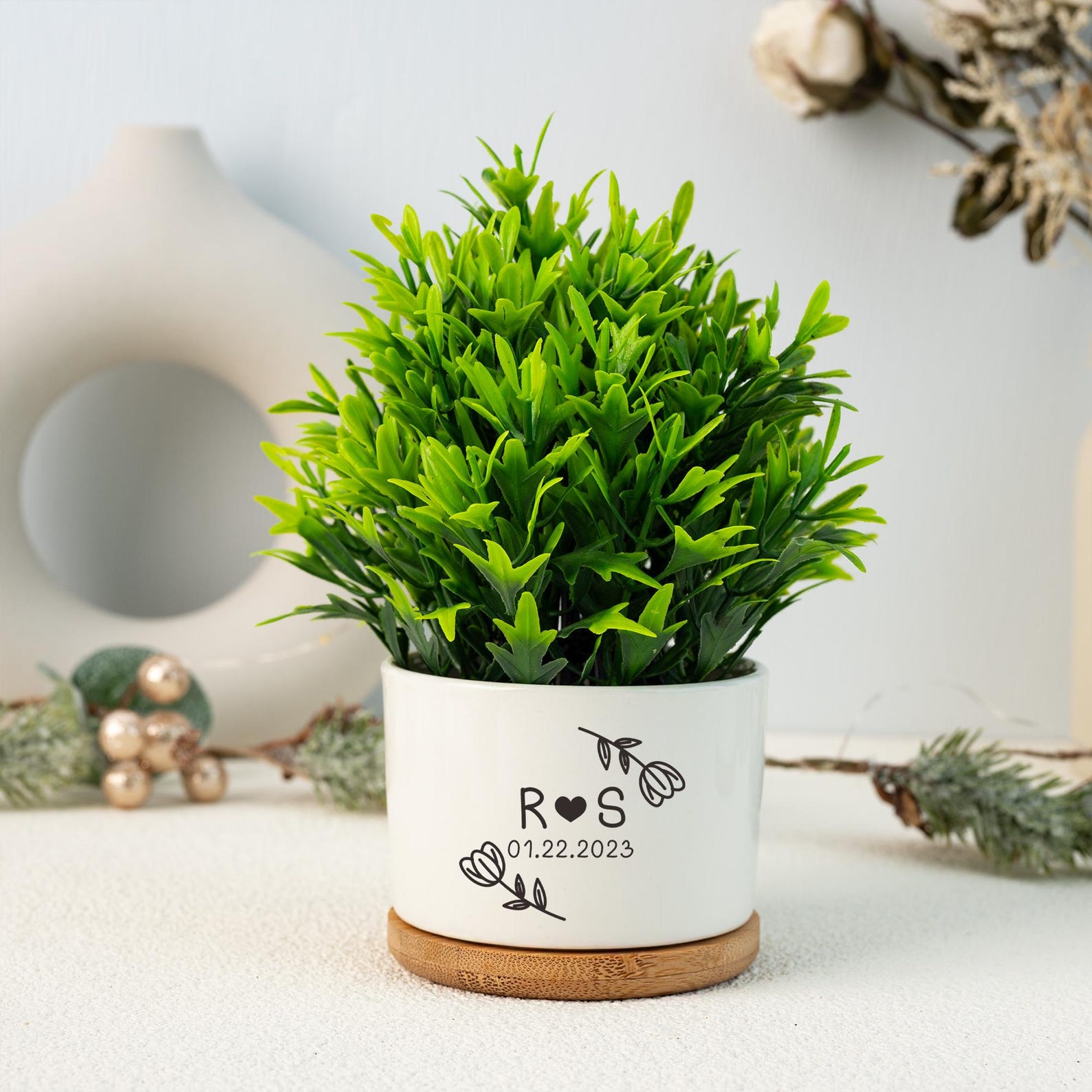 Personalized Anniversary Planter Pot Gifts, Succulent Pot for Couple ...