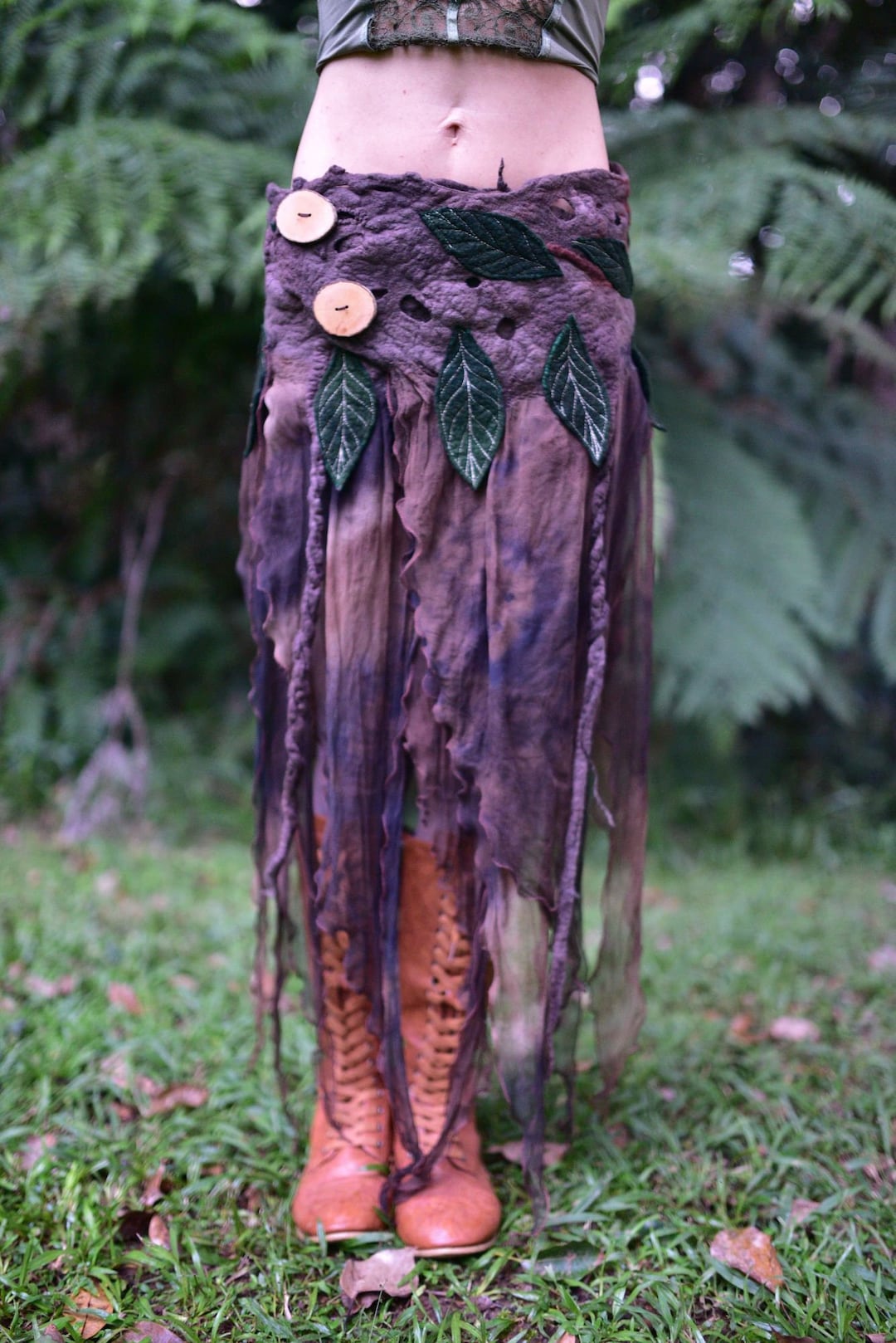 Nuno Felted Tree Roots Skirt/shawl-pixie Belt-woodland Costume-nymph ...