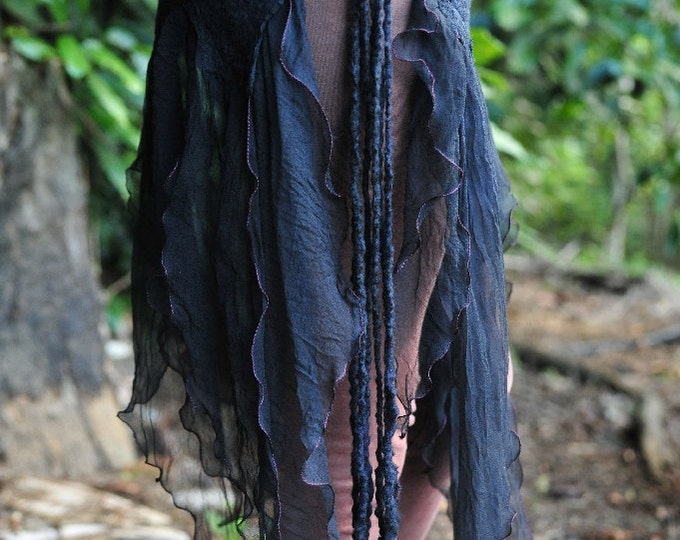 Felt Fairy Pixie Silk Pointed Belt Skirt OOAK - Etsy