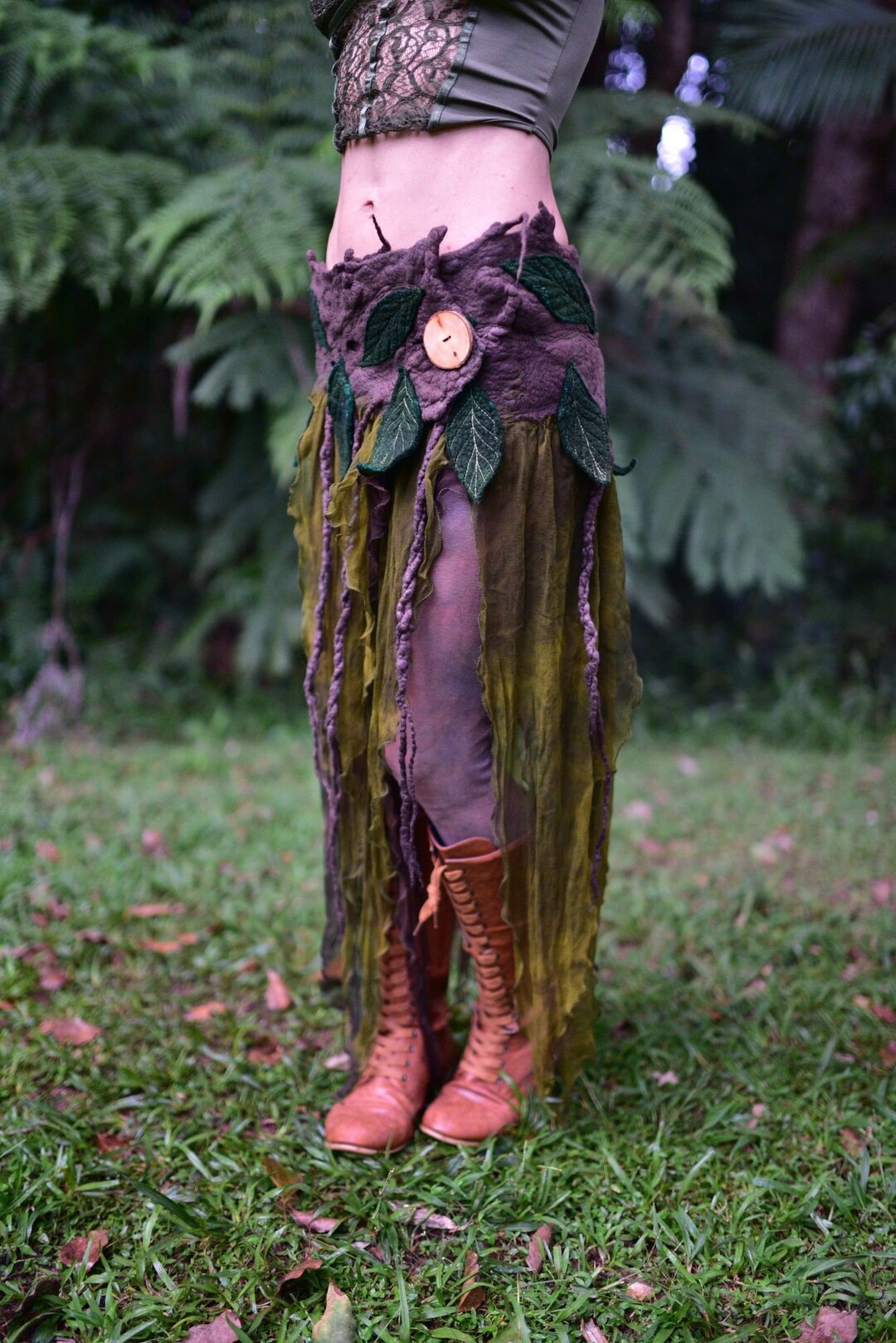Nuno Felted Tree Roots Skirt/shawl-pixie Belt-woodland Costume-nymph ...