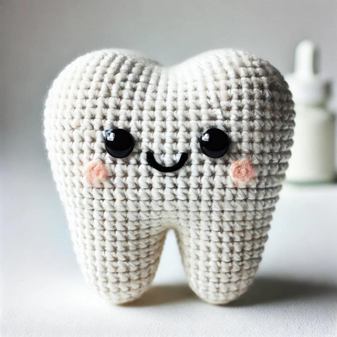 Molar Crochet Plush Adorable Tooth Shaped Amigurumi Toy - Etsy