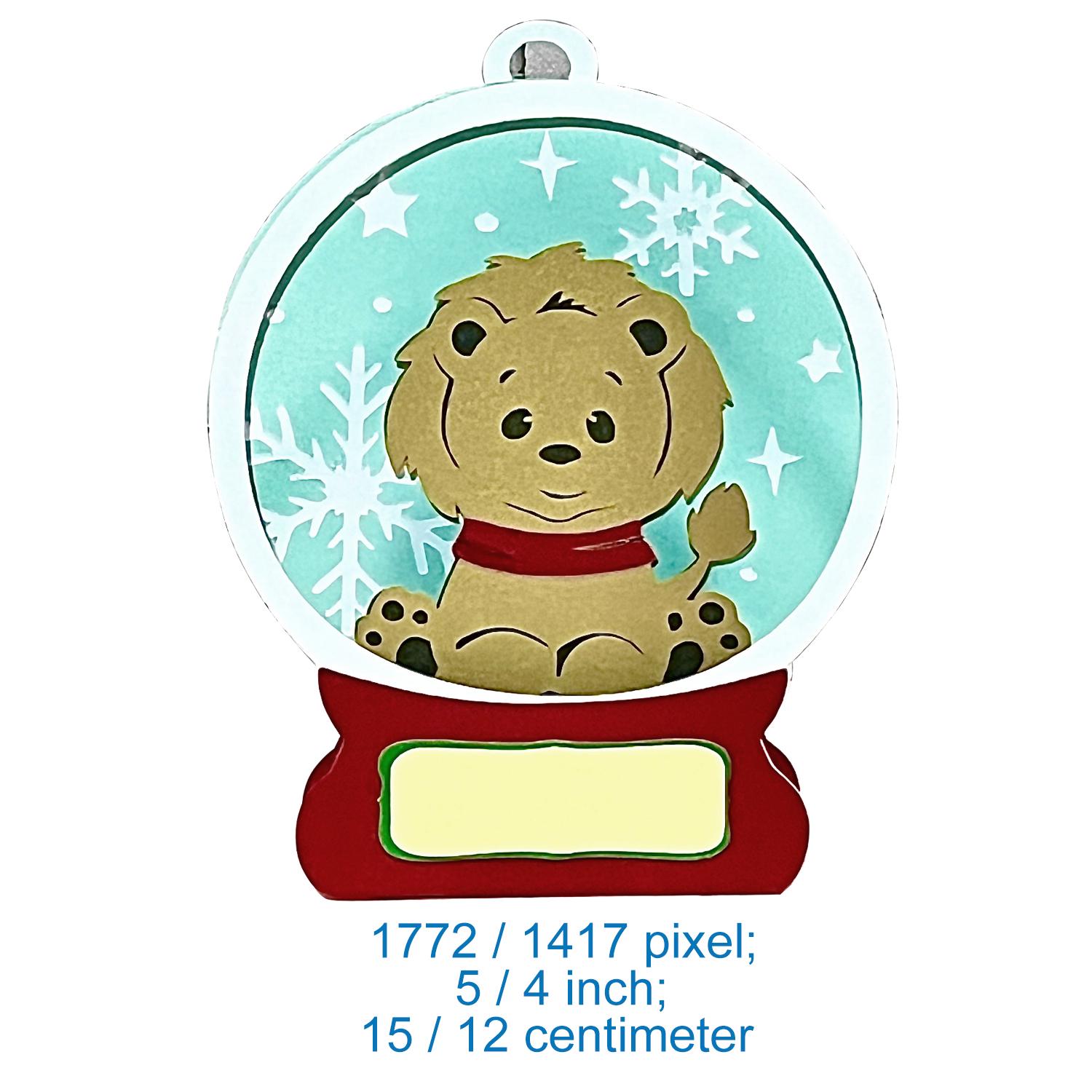 Lion Christmas Pop up Box Card Template Jungle Animals 3D Papercut SVG ...