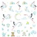 Watercolor Nursery Clipart. Stork Baby Shower Clipart. Stork Carrying ...