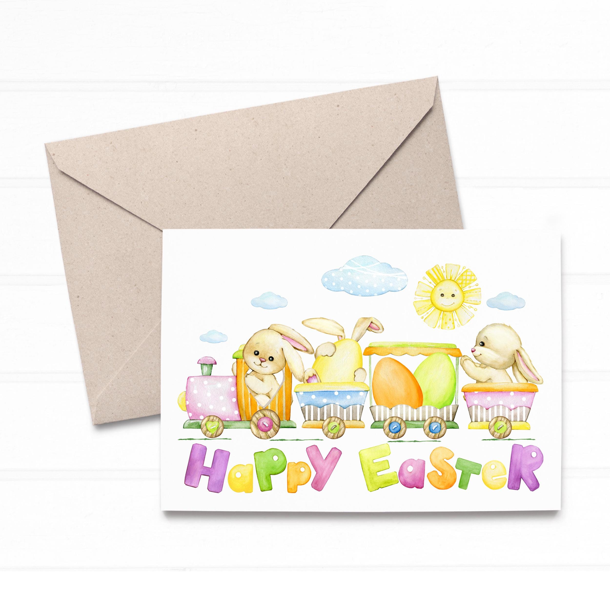 Happy Easter Clipart, Easter Bunny Train, Easter Eggs Clipart, High ...