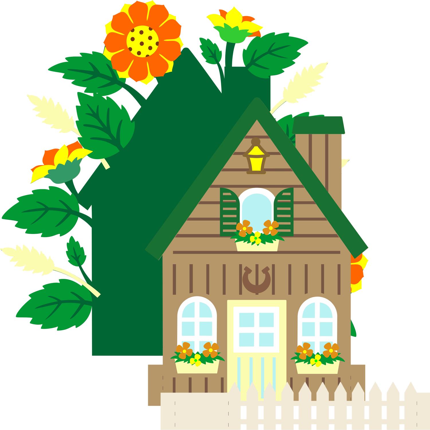 Flowers Cottage Box Card Template 3D Papercut SVGA Card Cut File Cricut ...