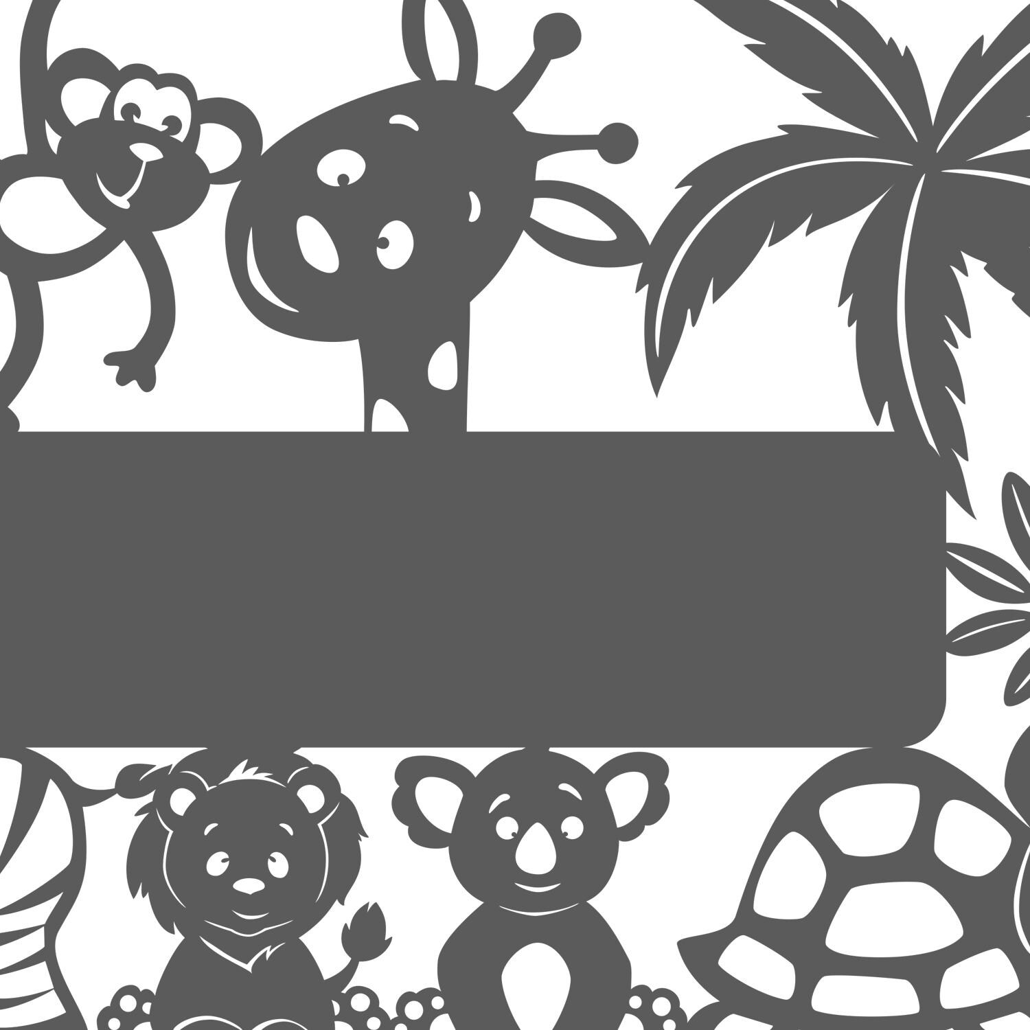 Tropical Animals SVG Template for Cutting on a Plotter and a Laser ...