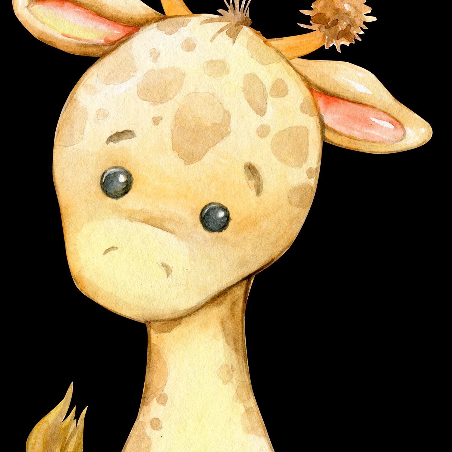 Africa Animal Watercolor Clipart and Jungle Image Element. giraffe ...