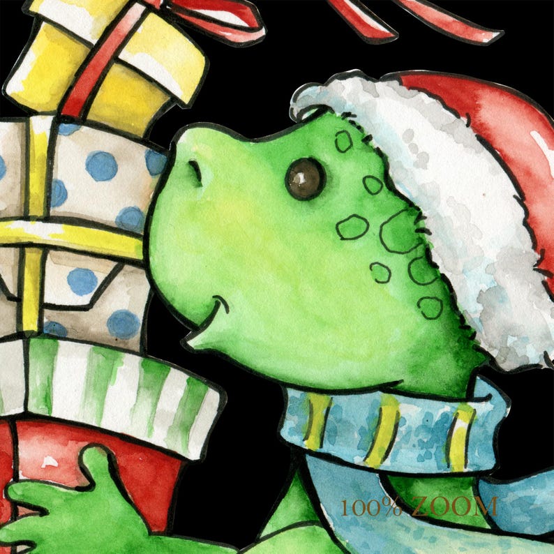 Christmas Dinosaur Clipart Set. Cute Dino Animals, New Year Sublimation ...