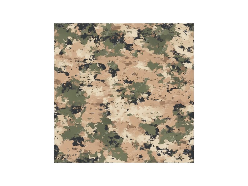 Camouflage Digital Paper Bundle, Seamless Military Camo Patterns ...