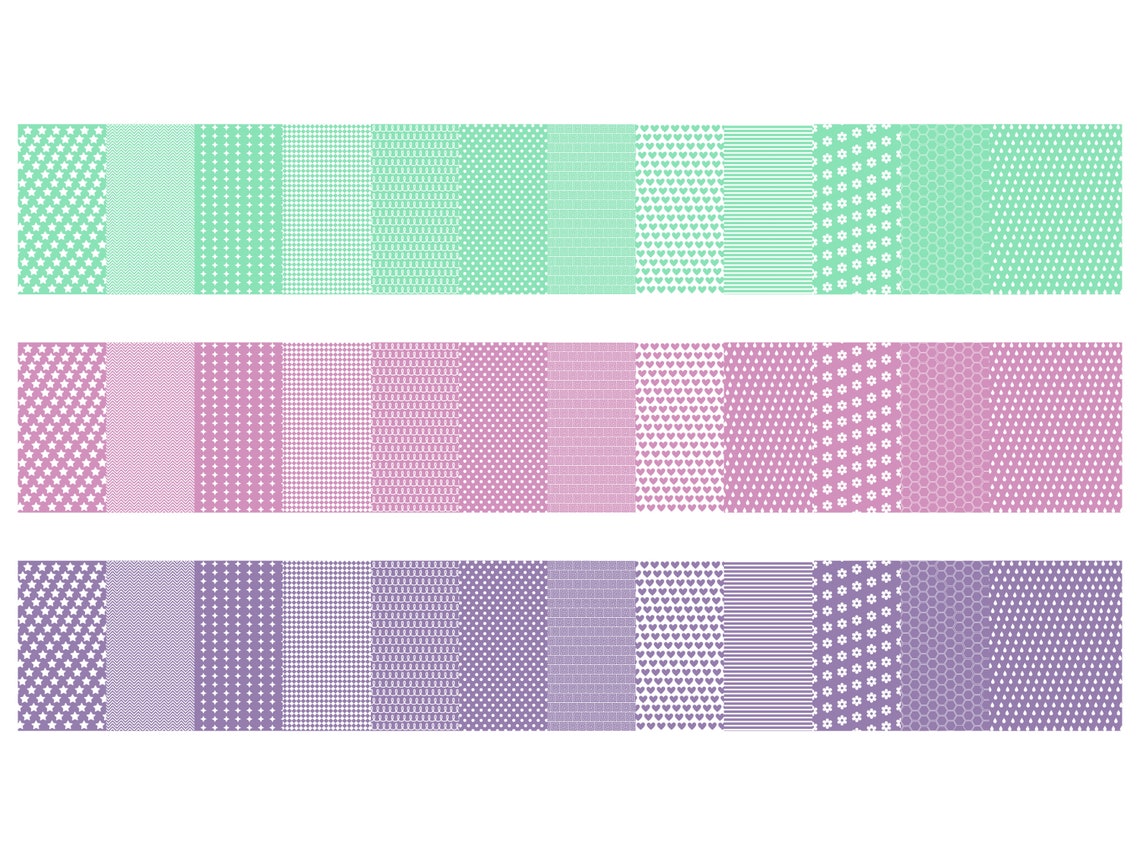 Vibrant Pastel Digital Paper Bundle. 100 Patterns for Scrapbooking ...