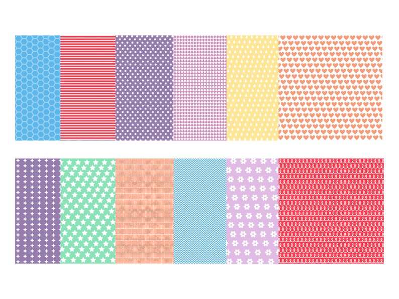 Vibrant Pastel Digital Paper Bundle. 100 Patterns for Scrapbooking ...