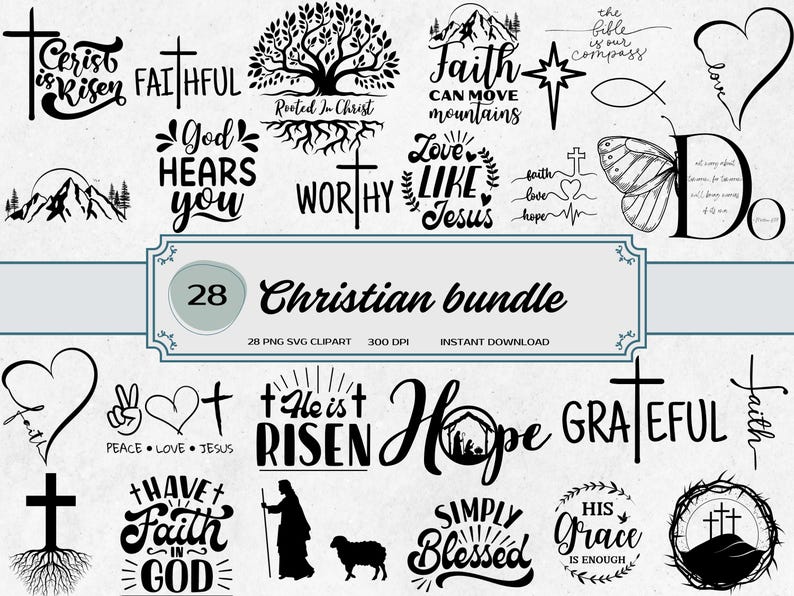 Christian SVG Bundle - Bible Verse Svg, Religious Svg, Faith, Jesus ...