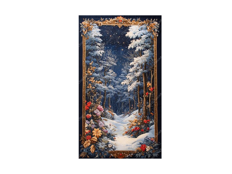 Enchanted Christmas Forest Clipart Pack - Winter Wonderland Forest ...