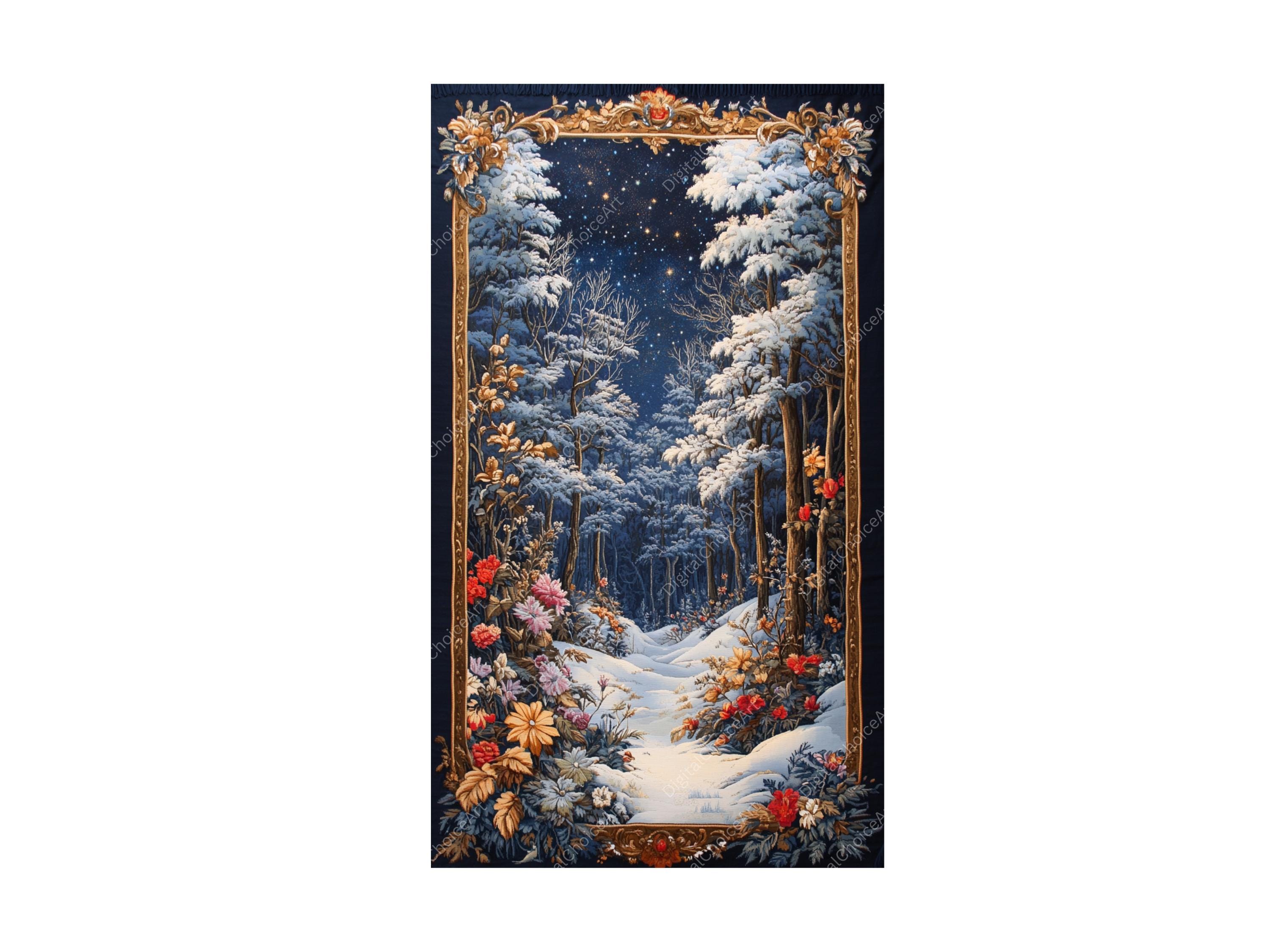 Christmas Forest Clipart: Enchanted Winter Scenes (PNG Digital Download ...
