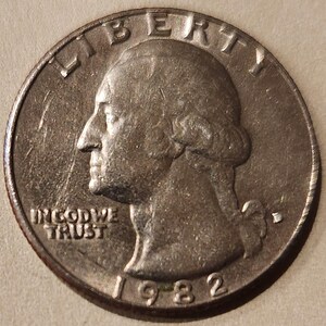 1982 D Quarter With Filled Mint Mark and Doubling - Etsy