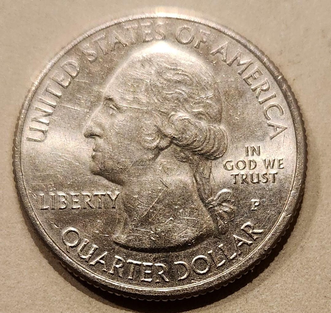 2018 P Quarter Block Island Die Chip on Reverse - Etsy