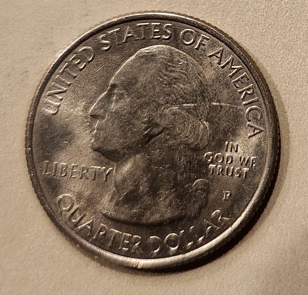 2015 P Bombay Quarter With Die Chips Around the Face and on the Side of ...